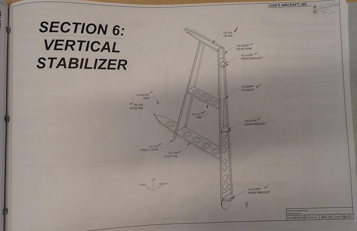 Vertical Stabilizer – Section 6-01 to 6-02 – 2 hours | The Fay's RV-14A ...